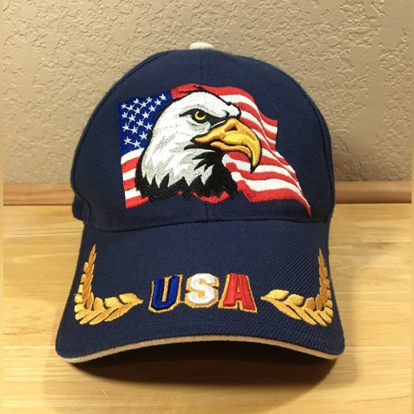 Accessories | Usa Embroidered Hat Bald Eagle American Flag Red White ...